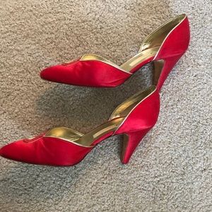 Gucci | Shoes | Vintage Gucci Satin Red Heels | Poshmark